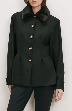 Veronica Beard Severine Dickey Coat - Black
