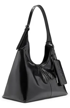 Marc Jacobs The Belted Sack Bag Crinkled Leather Hobo - Black