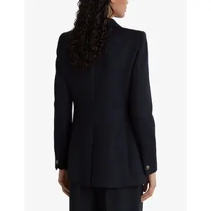 REISS Lauryn Double-breasted Wool-blend Blazer