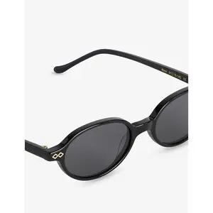 KAREN WAZEN Noor Oval-frame Acetate Sunglasses