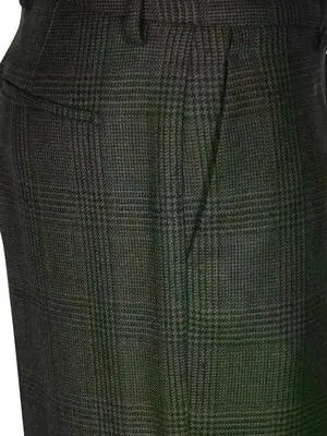 BERWICH Check-pattern Wool Tailored Pants