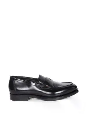 Santoni Leather Penny Loafers