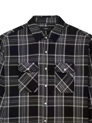 PURPLE BRAND Raw-edge Checked Shirt