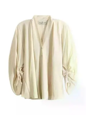 CORTANA Medina V-neck Blouse - Neutrals