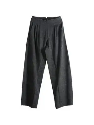 CORTANA Tiempo Pleated Wide-leg Trousers - Black