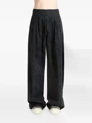 CORTANA Tiempo Pleated Wide-leg Trousers