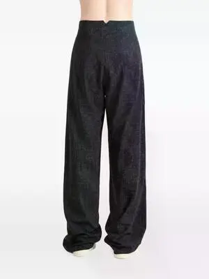 CORTANA Tiempo Pleated Wide-leg Trousers
