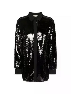 Alberta Ferretti Sequin-embellished Shirt - Black