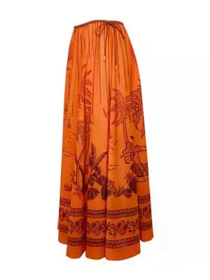 ALEMAIS Boathouse Graphic-print Maxi Skirt