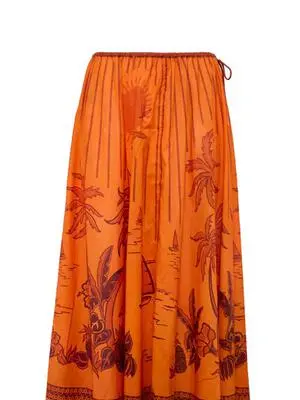 ALEMAIS Boathouse Graphic-print Maxi Skirt