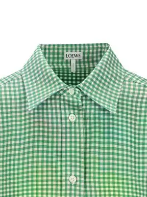 Loewe Anagram-embroidered Gingham Shirt
