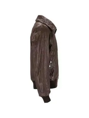 Rick Owens Dracuflight Leather Bomber Jacket