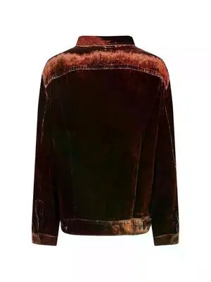 PIERRE-LOUIS MASCIA Velvet-effect Button-down Jacket - Red