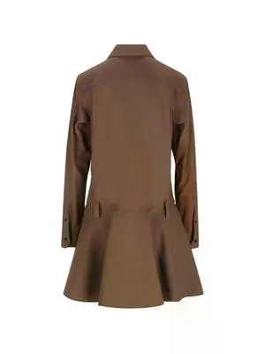 Loewe Anagram-embroidered Flared Shirt Dress