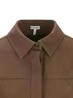 Loewe Anagram-embroidered Flared Shirt Dress