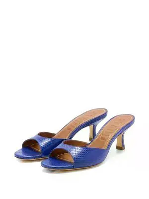 Staud Brigitte Snakeskin-effect Mules