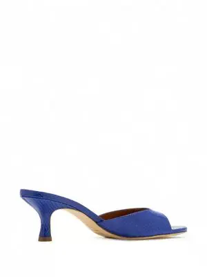Staud Brigitte Snakeskin-effect Mules