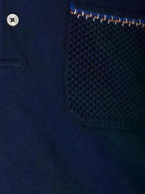 BOB Crochet-trim Chest-pocket Polo Shirt