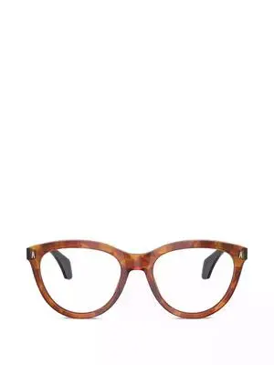 Moncler Round Tortoise Glasses - Brown