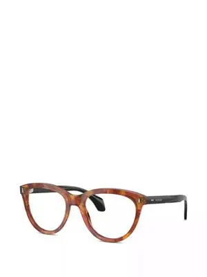 Moncler Round Tortoise Glasses - Brown