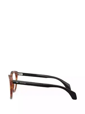 Moncler Round Tortoise Glasses - Brown