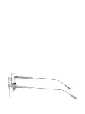 Moncler Shiny Round Glasses - Silver