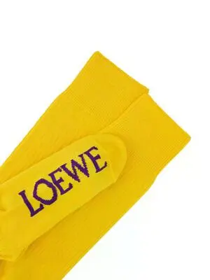 Loewe Ribbed-knit Logo Socks
