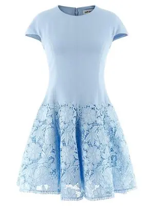 SELF-PORTRAIT Crepe Lace' Dress - Blue