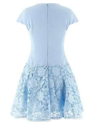 SELF-PORTRAIT Crepe Lace' Dress - Blue