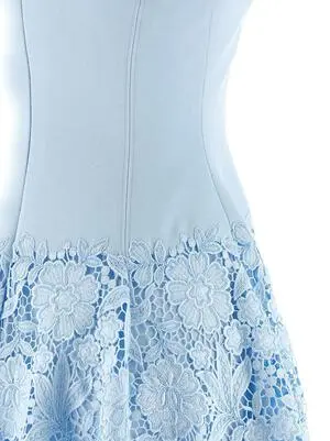 SELF-PORTRAIT Crepe Lace' Dress - Blue