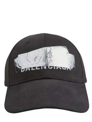 Balenciaga Graphic Logo Baseball Cap - Black