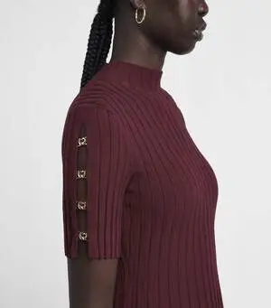Maje High-neck Mini Skater Dress