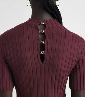 Maje High-neck Mini Skater Dress