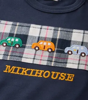 MIKI HOUSE Cotton Car Logo T-shirt