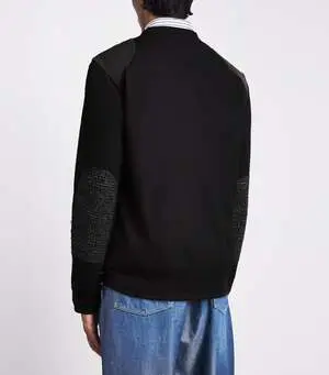 Junya Watanabe Wool Leather-patch Cardigan