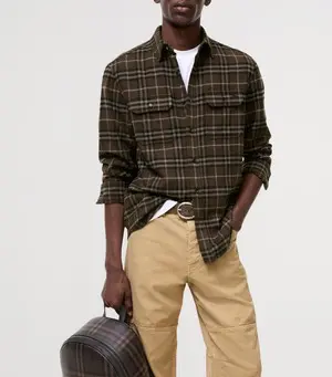 Burberry Wool Check Flannel Shirt
