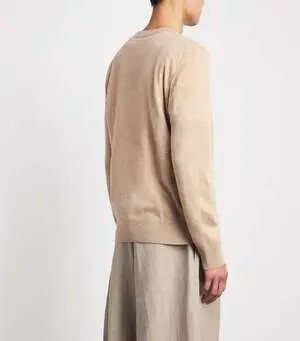 Stone Island Virgin Wool Compass Logo Sweater - Beige