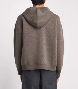 Studio Nicholson Wool-cashmere Cope Knitted Hoodie - Green
