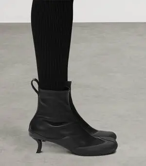 Loewe Leather Dive Ankle Boots 45