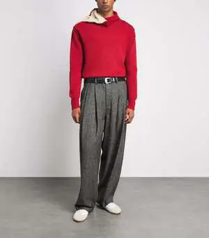 SYSTEM Wool-blend Double Pleated Trousers
