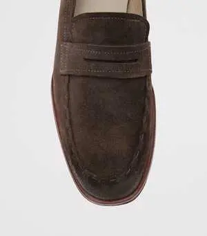 ALLSAINTS Suede Jules Stitch Loafers