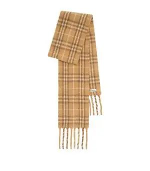 Burberry Alpaca-wool-blend Narrow Check Scarf