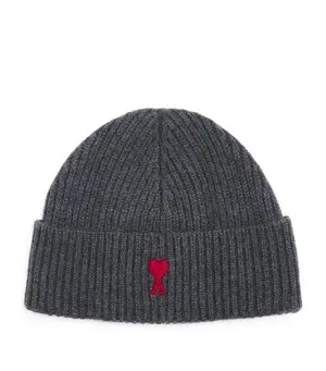AMI Paris De Coeur Beanie - Grey