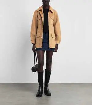 Maje Wool-blend Mid-length Coat