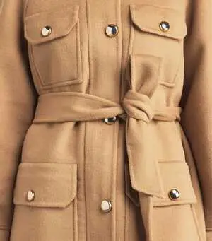 Maje Wool-blend Mid-length Coat