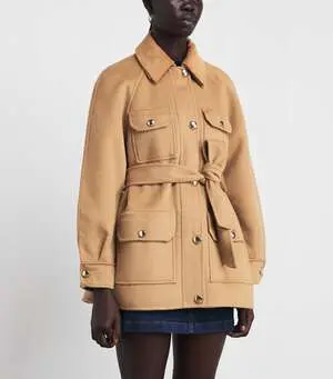 Maje Wool-blend Mid-length Coat