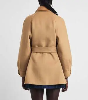Maje Wool-blend Mid-length Coat
