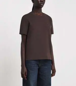 Maje Cotton Embroidered-logo T-shirt