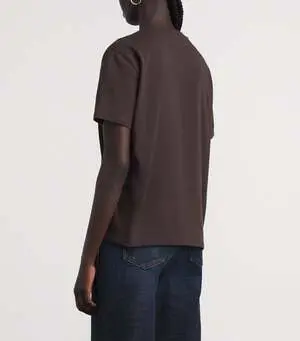 Maje Cotton Embroidered-logo T-shirt