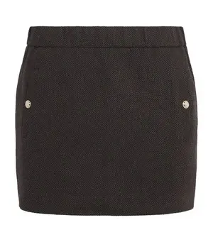 Maje Wool-blend Mini Skirt - Brown